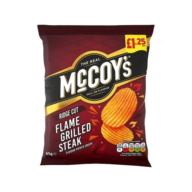 MCCOY'S Flame Grill Steak Crisps 65g - Best Before 18/10/25 – St Kilda ...