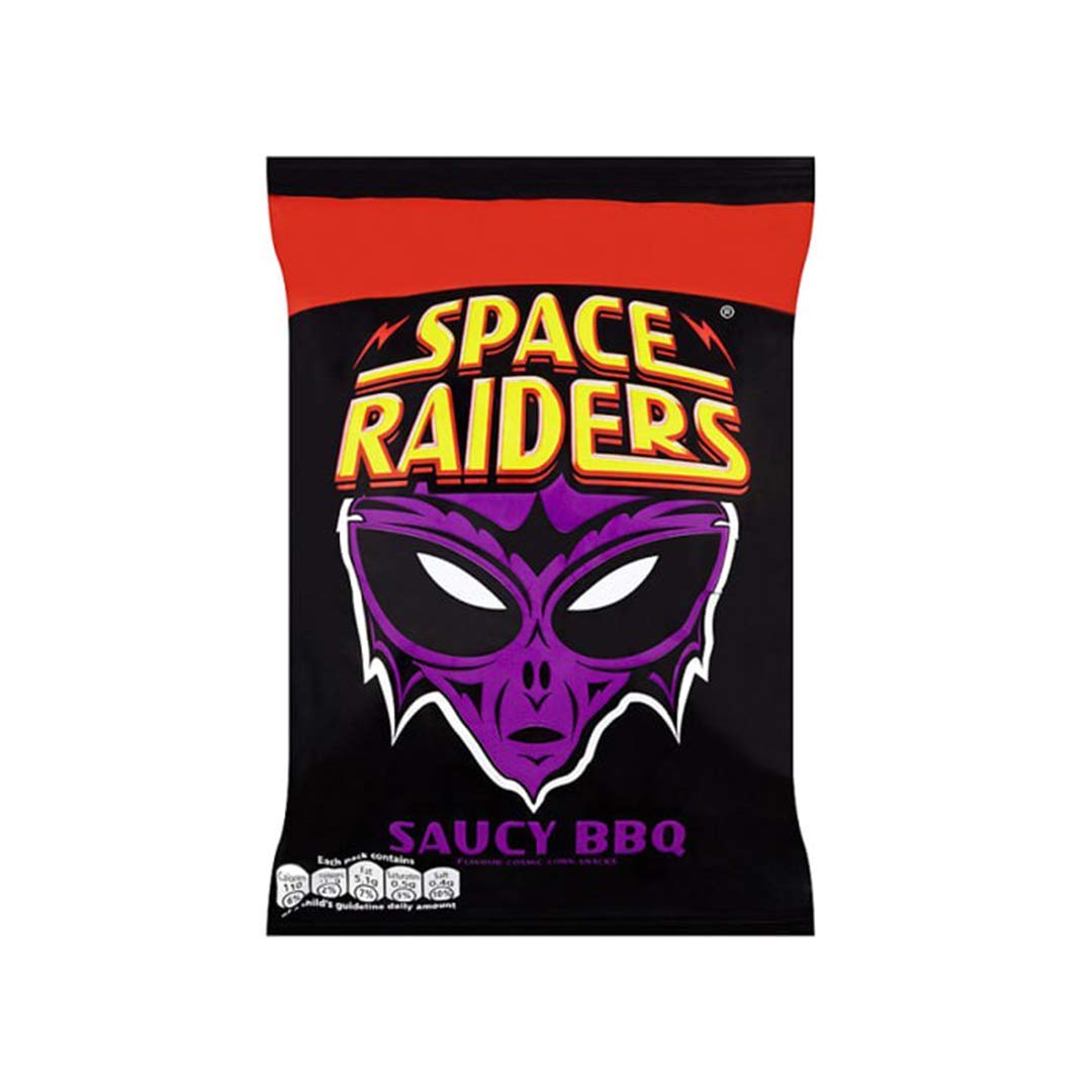 Space Raiders Saucy BBQ Flavour Cosmic Corn Snacks 25g – St Kilda ...