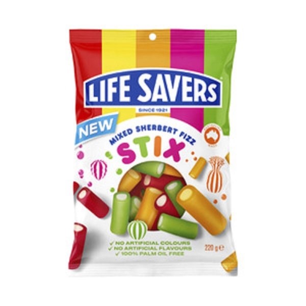 Lifesavers Mixed Sherbert Fizz Stix 220g – St Kilda Family Mart